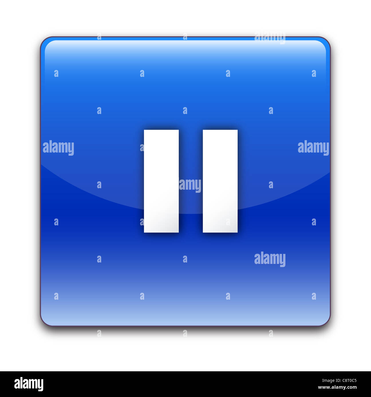 Illustration of pause button Stock Photo - Alamy