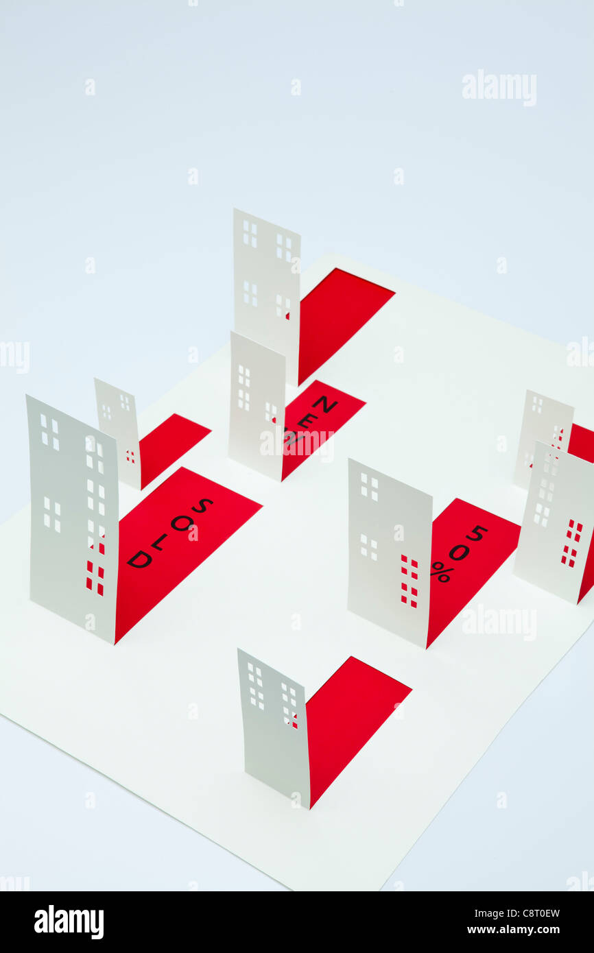 Building Structure Model With White Background Stock Photo - Alamy