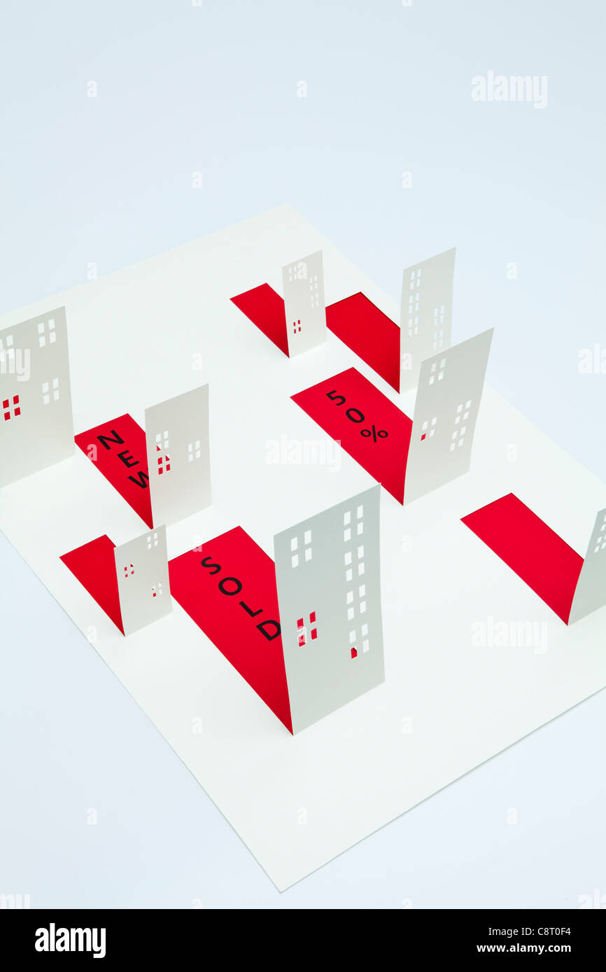 Building Structure Model With White Background Stock Photo - Alamy