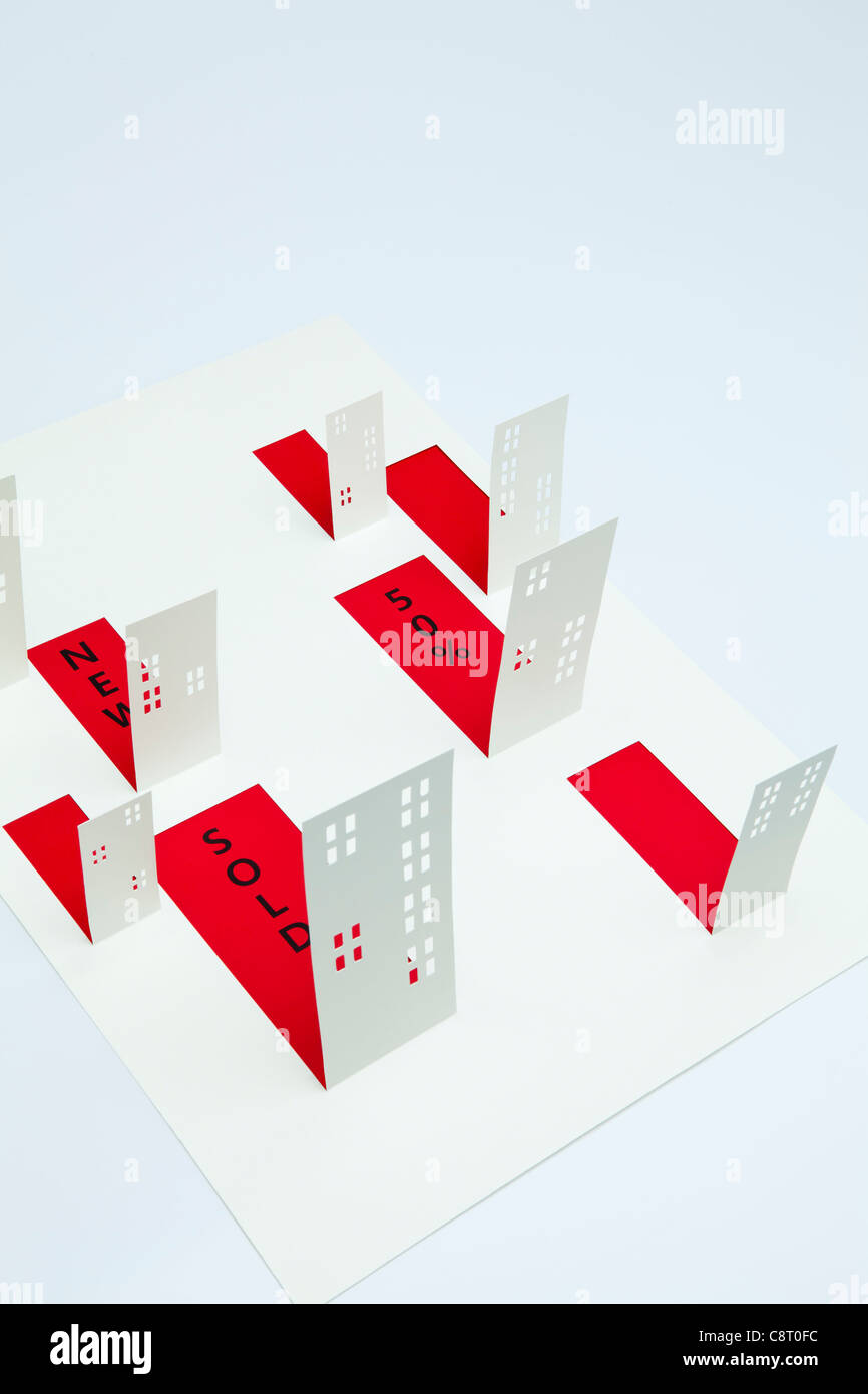 Building Structure Model With White Background Stock Photo - Alamy