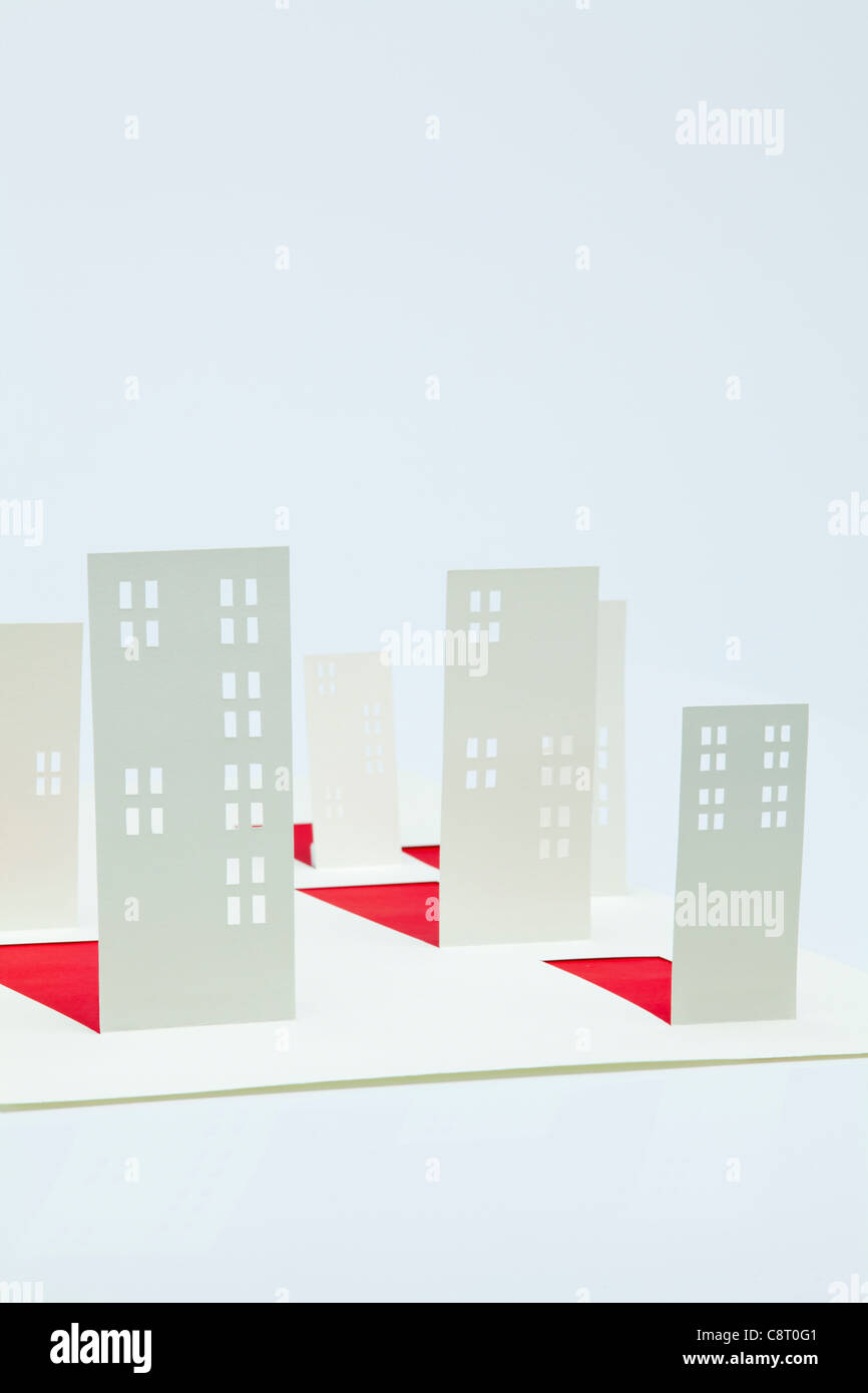 Building Structure Model With White Background Stock Photo - Alamy