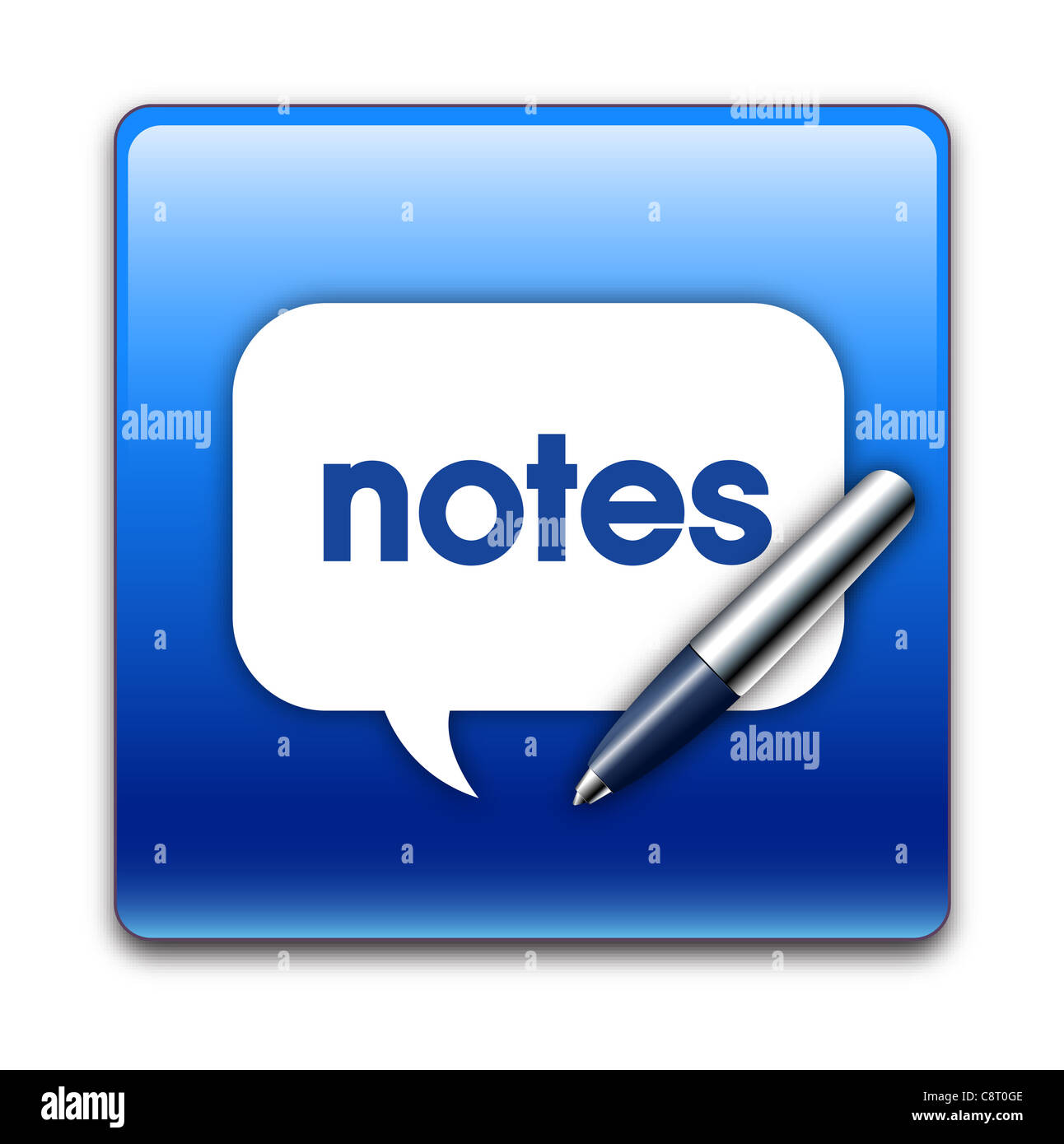 Illustration of notes icon Stock Photo - Alamy