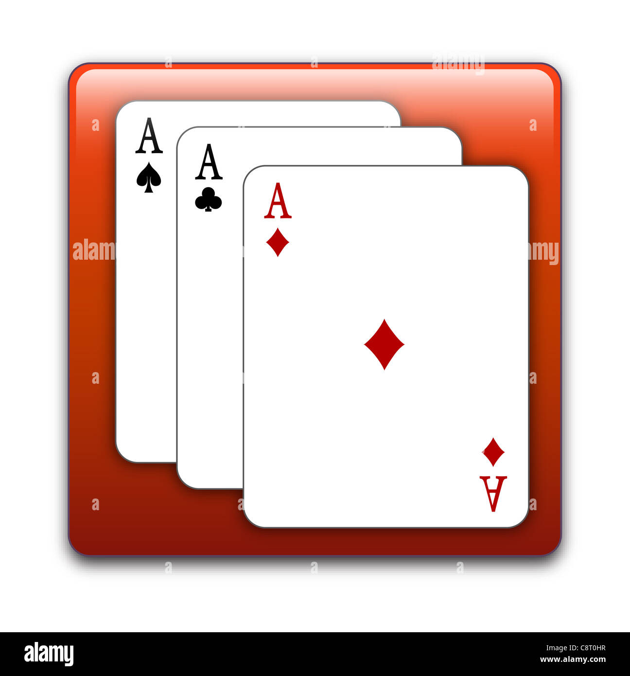 Illustration of card game icon Stock Photo - Alamy