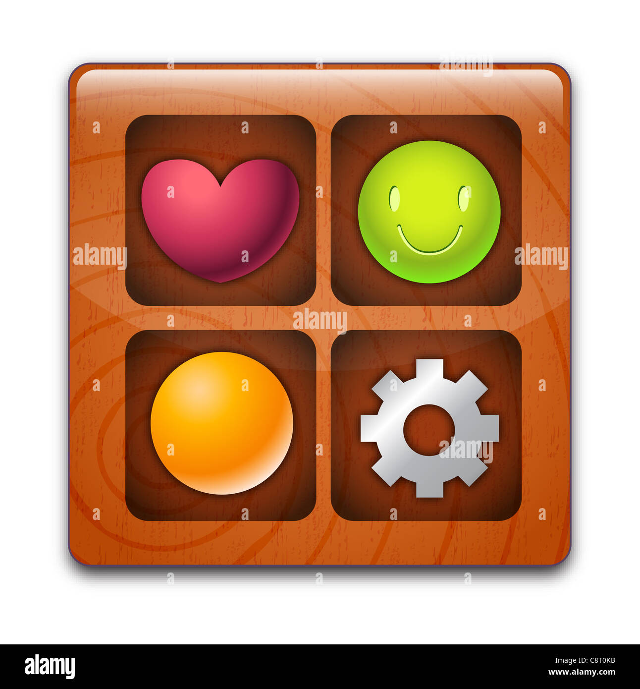 Illustration of different icons Stock Photo - Alamy