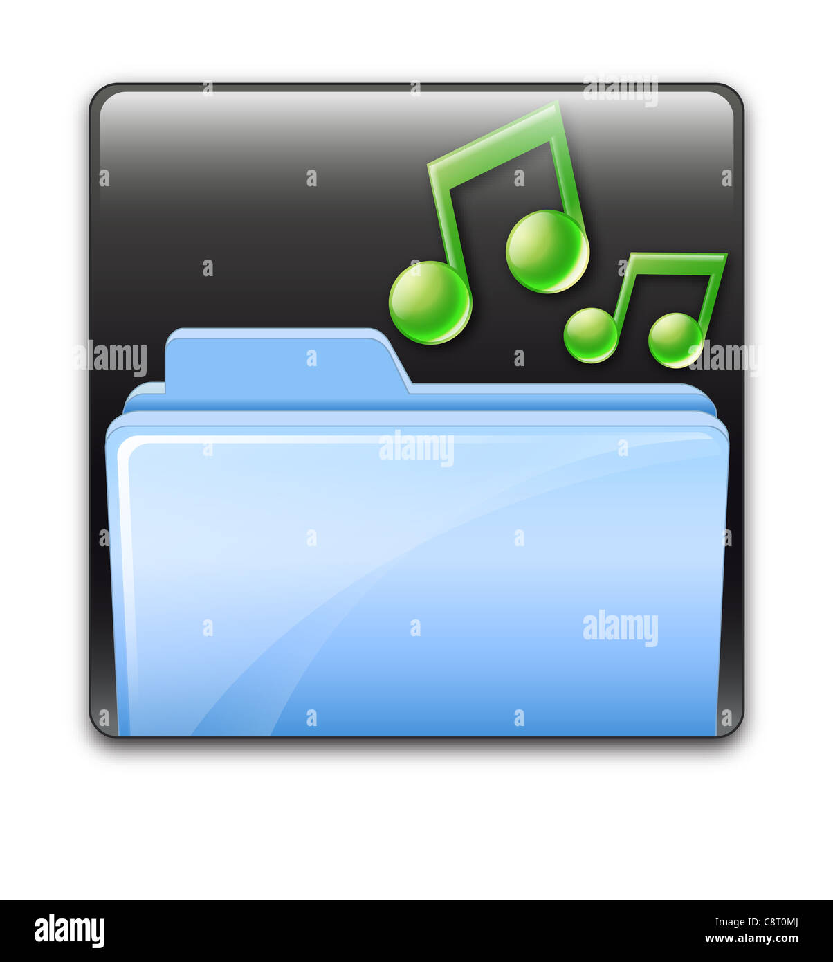 Illustration of music folder icon Stock Photo - Alamy