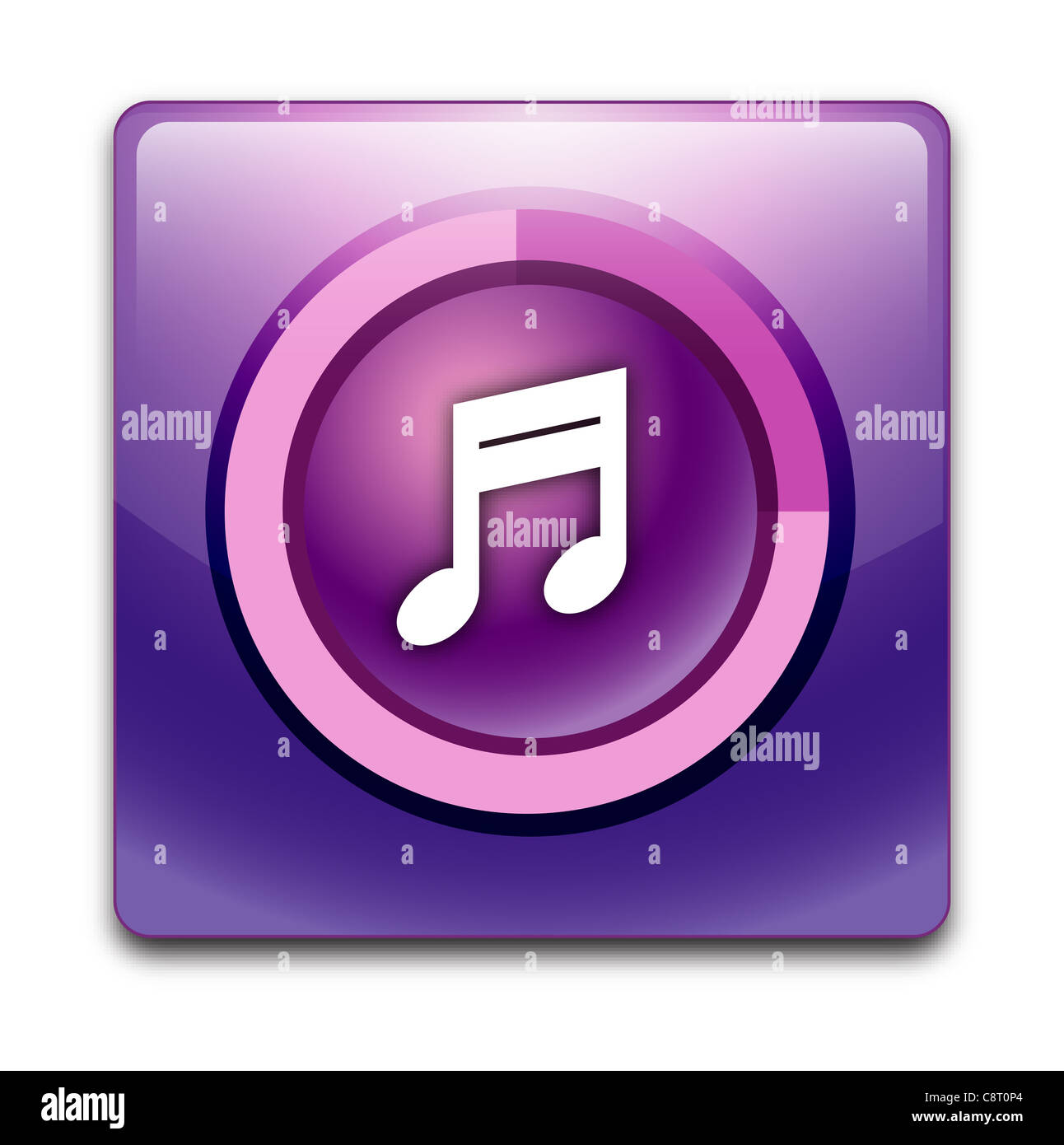 Illustration of music button Stock Photo - Alamy