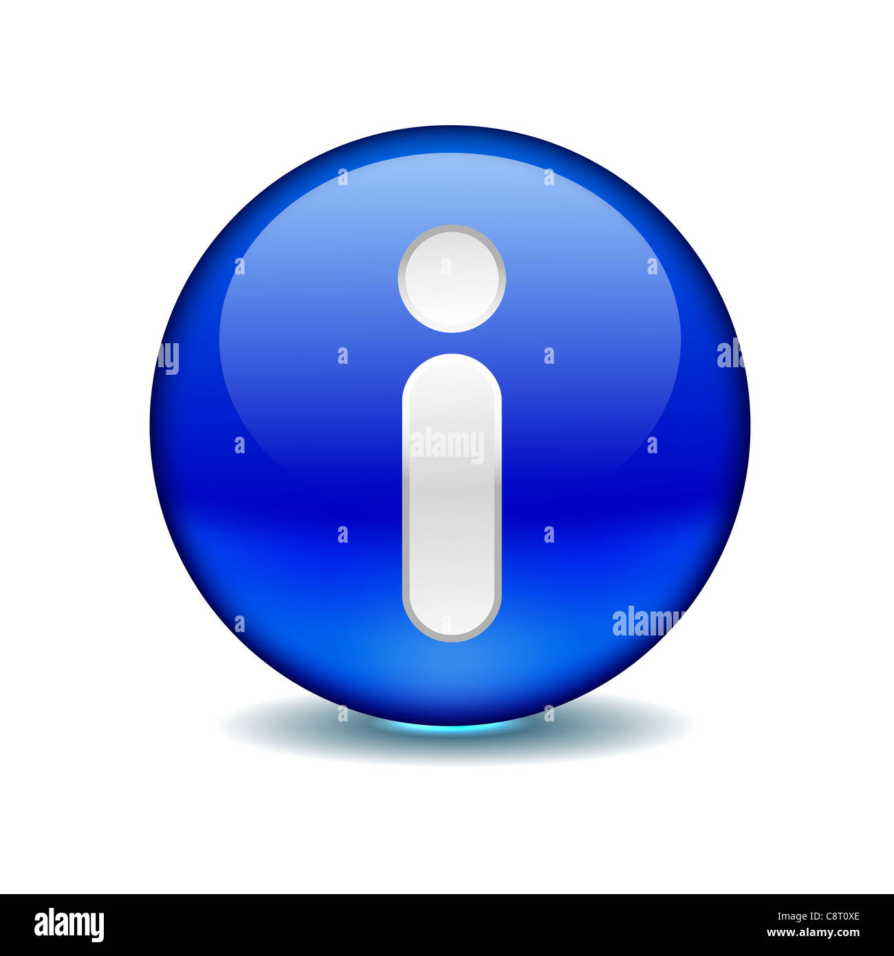 Illustration of information sign in a circle Stock Photo - Alamy