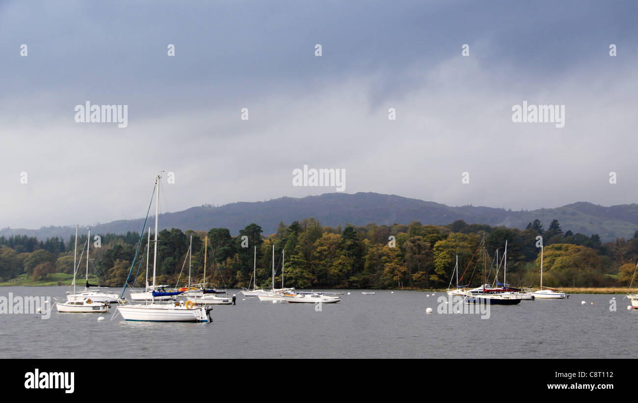 Sail Boats, Lake Windermere, Bowness-on-Windermer, The Lakes, Lakeland ...