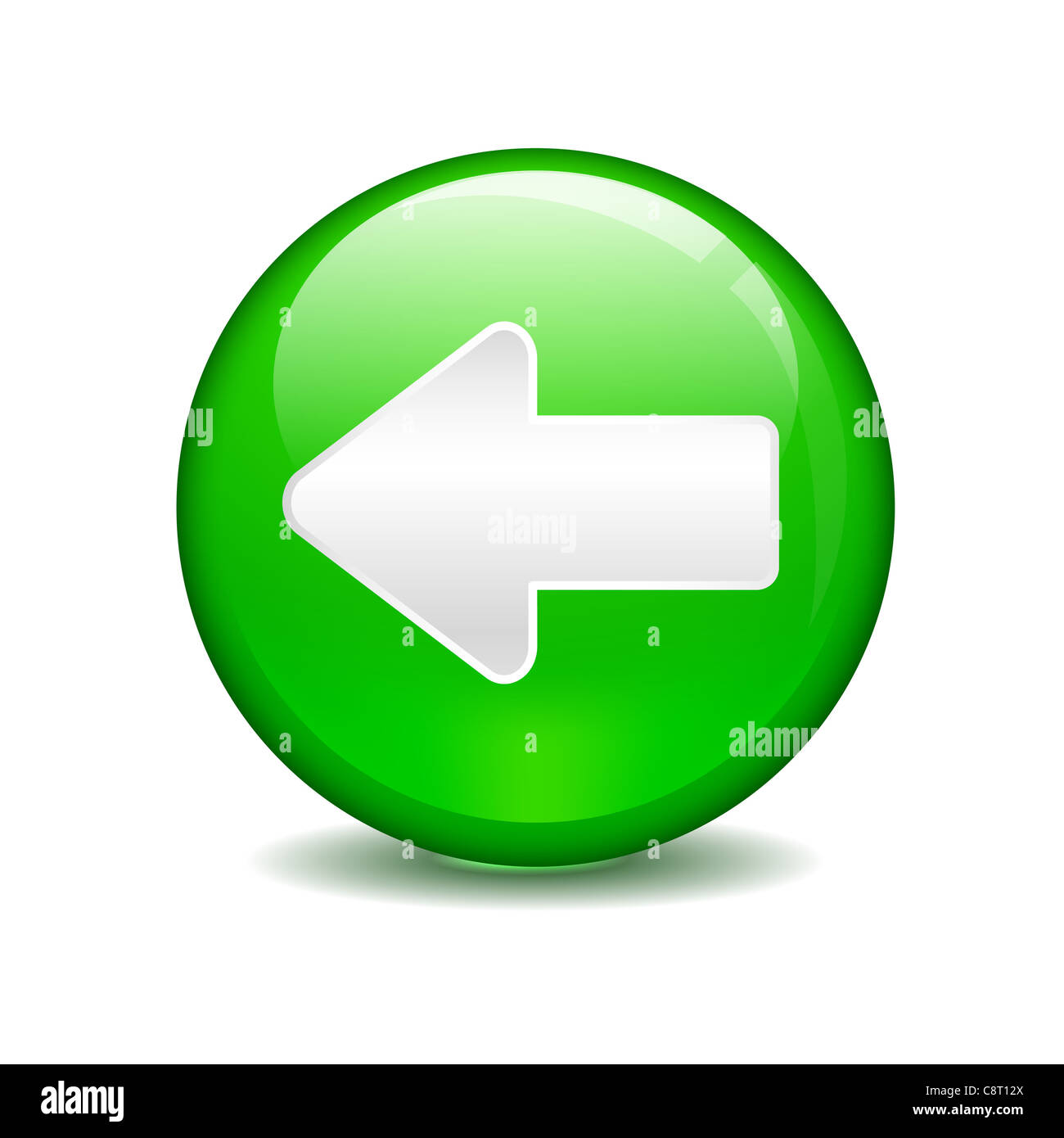 Illustration of arrow sign in a green circle Stock Photo - Alamy