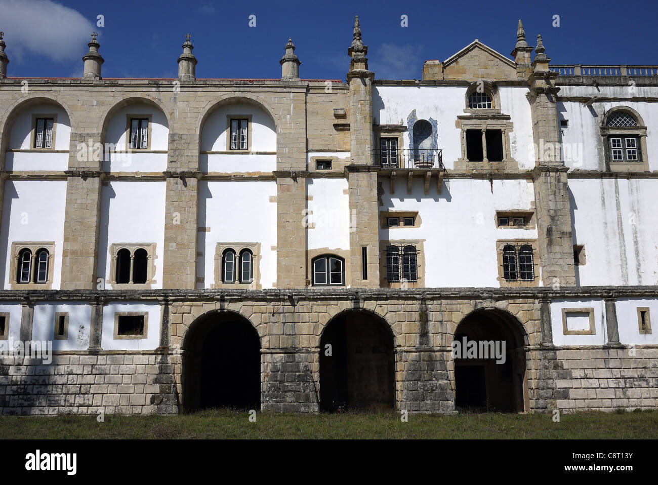 The main terrace of the Convento do Christo in Tomar, Portugal. It ...