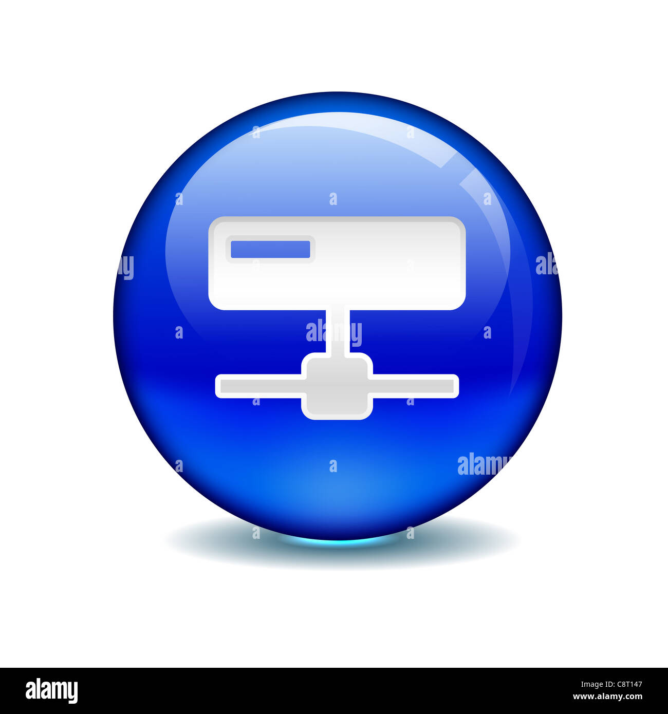 Illustration of sign in a blue circle Stock Photo - Alamy