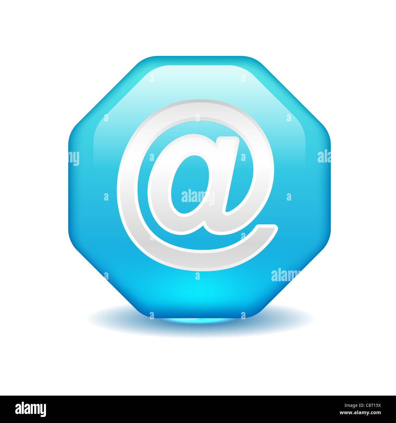 Illustration of 'at' symbol against white background Stock Photo - Alamy