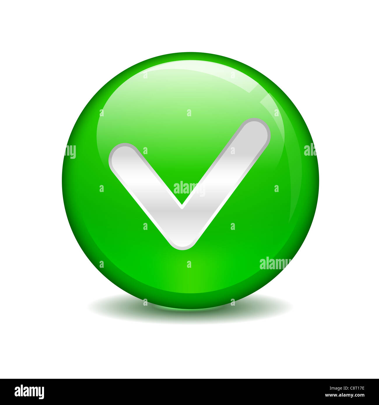 Illustration of a symbol in green circle Stock Photo - Alamy