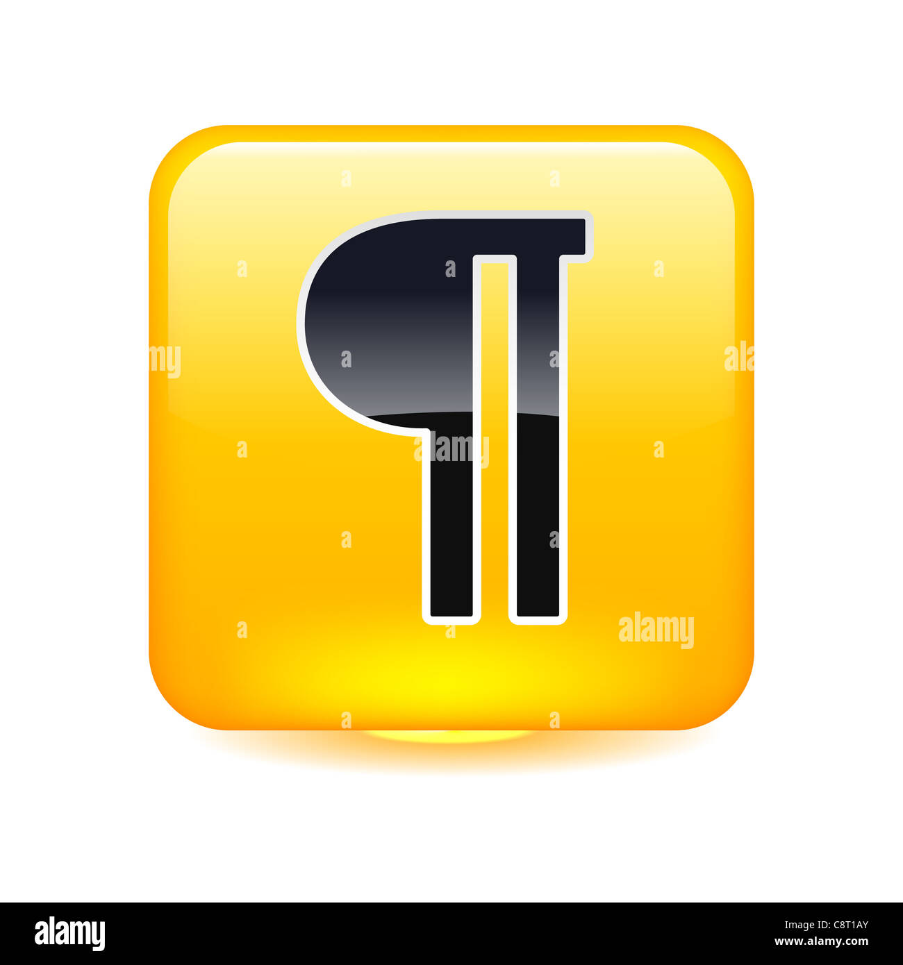 Illustration of symbol in yellow square Stock Photo - Alamy