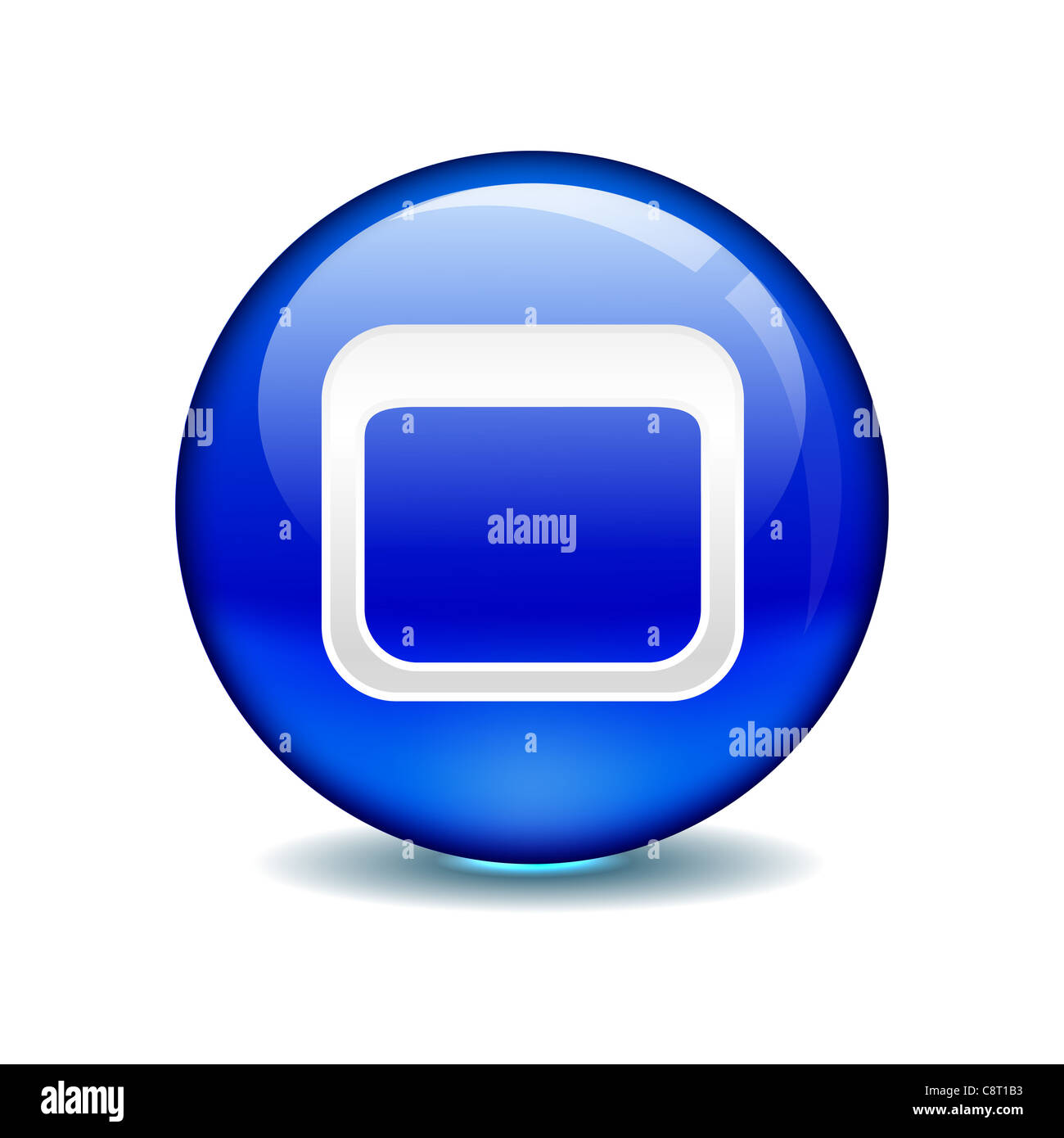 Maximize sign in blue circle Stock Photo - Alamy