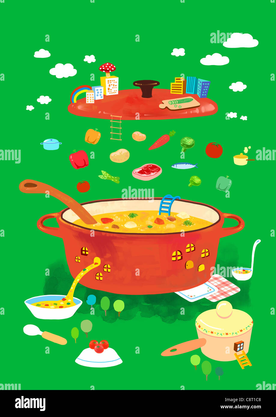 Large food pot hi-res stock photography and images - Alamy