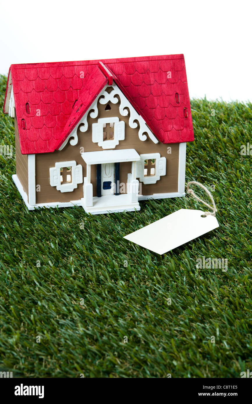 House Model With Tag Stock Photo - Alamy