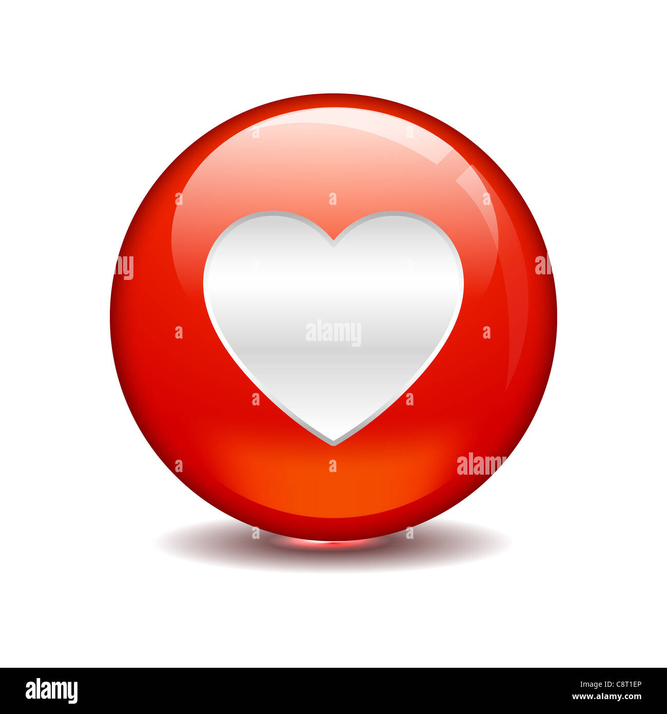 Illustration of heart shape in circle Stock Photo - Alamy