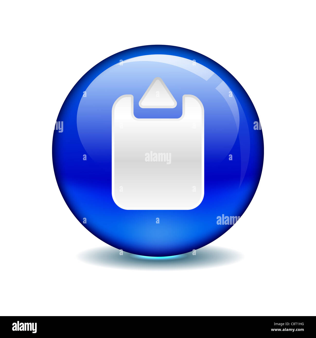 Illustration of clipboard and shiny blue circle Stock Photo - Alamy
