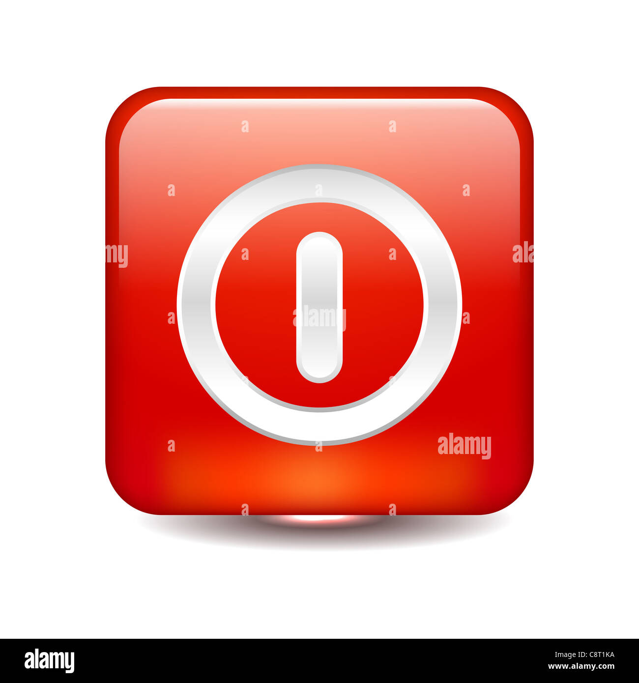Illustration of red start button Stock Photo - Alamy