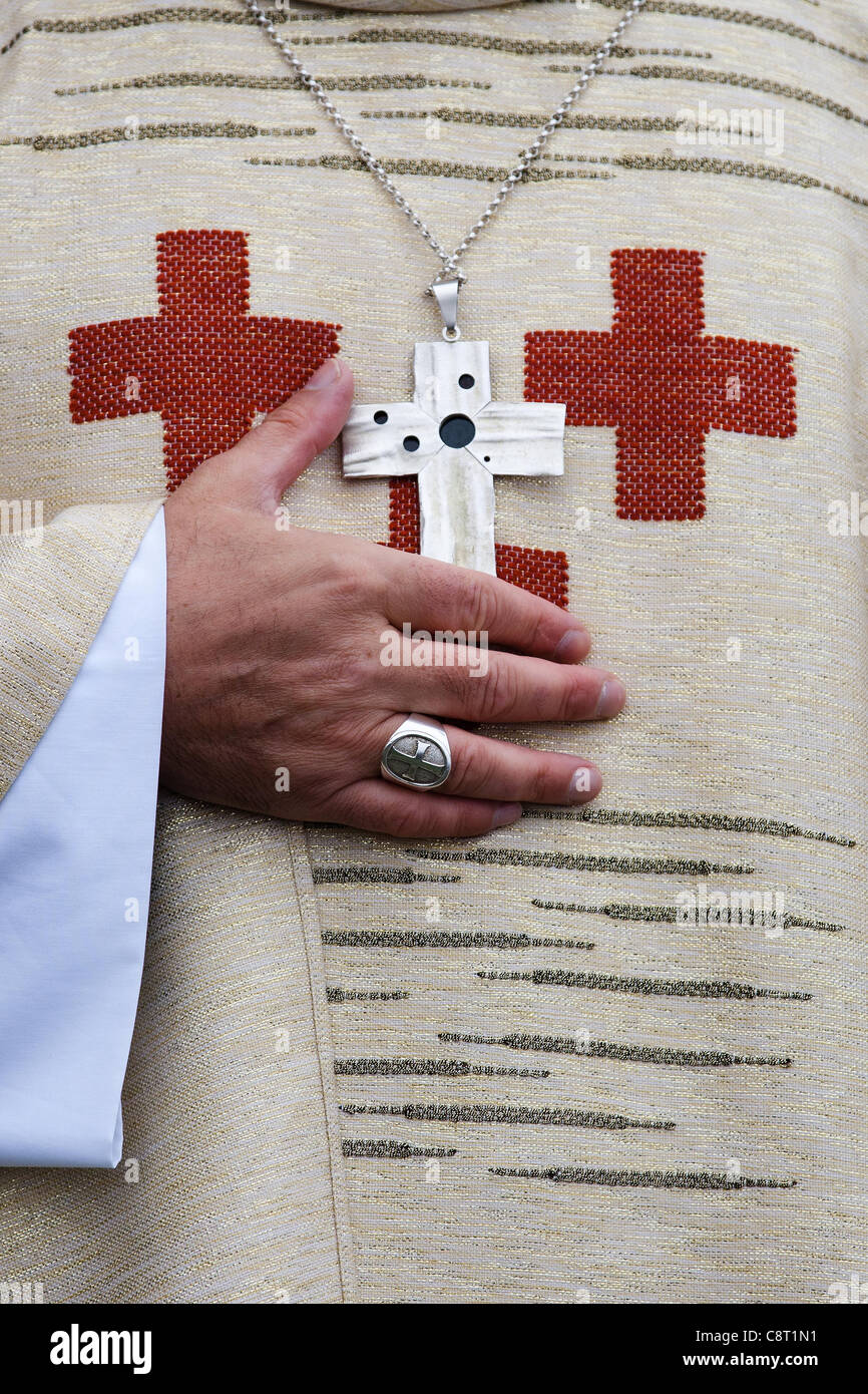 The catholic priest Stock Photo - Alamy