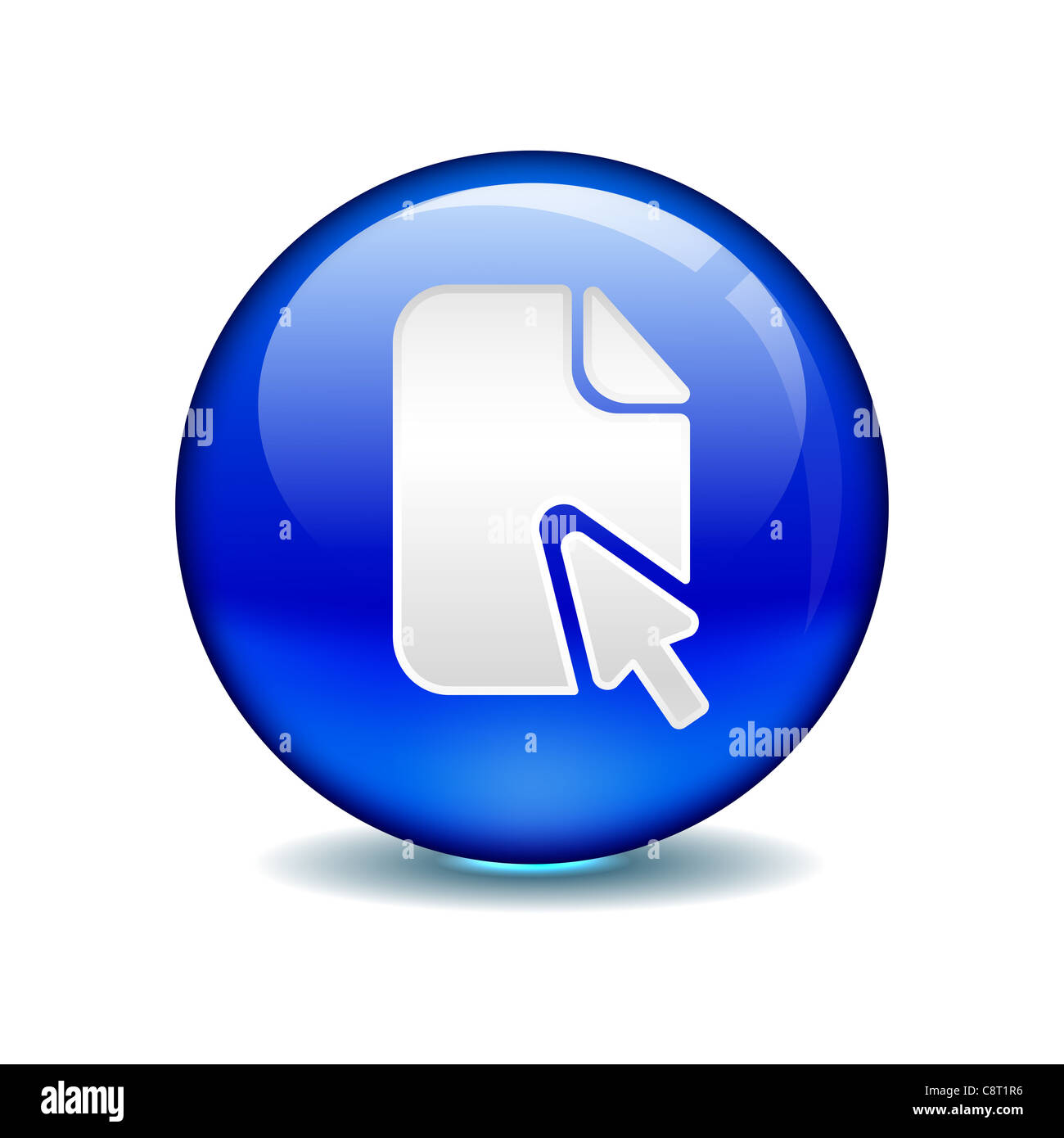 Illustration of selection tool and paper on blue circle Stock Photo - Alamy