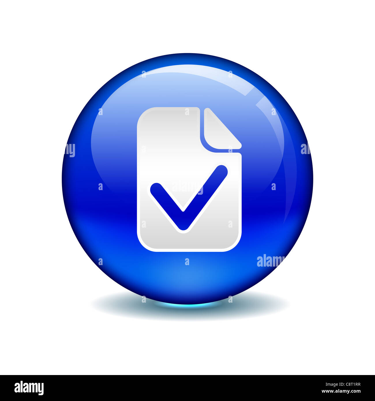 Illustration of a symbol on blue circle Stock Photo - Alamy