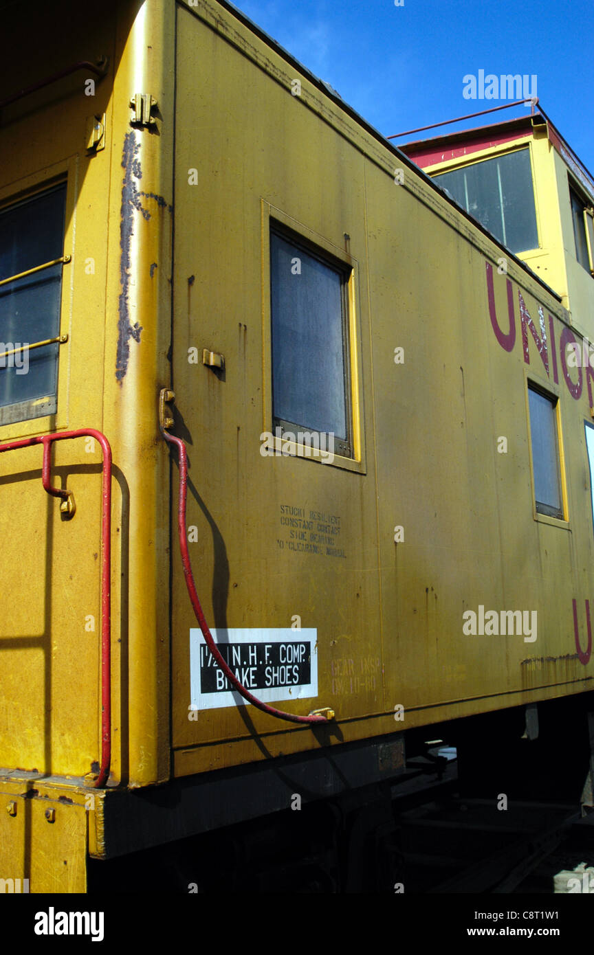 A Union Pacific Railway Caboose at the old station in Murphy Stock ...