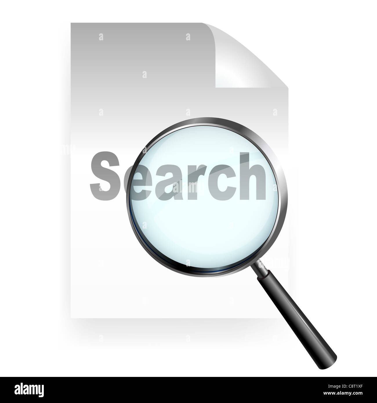 Paper magnifier exploration icon hi-res stock photography and images ...