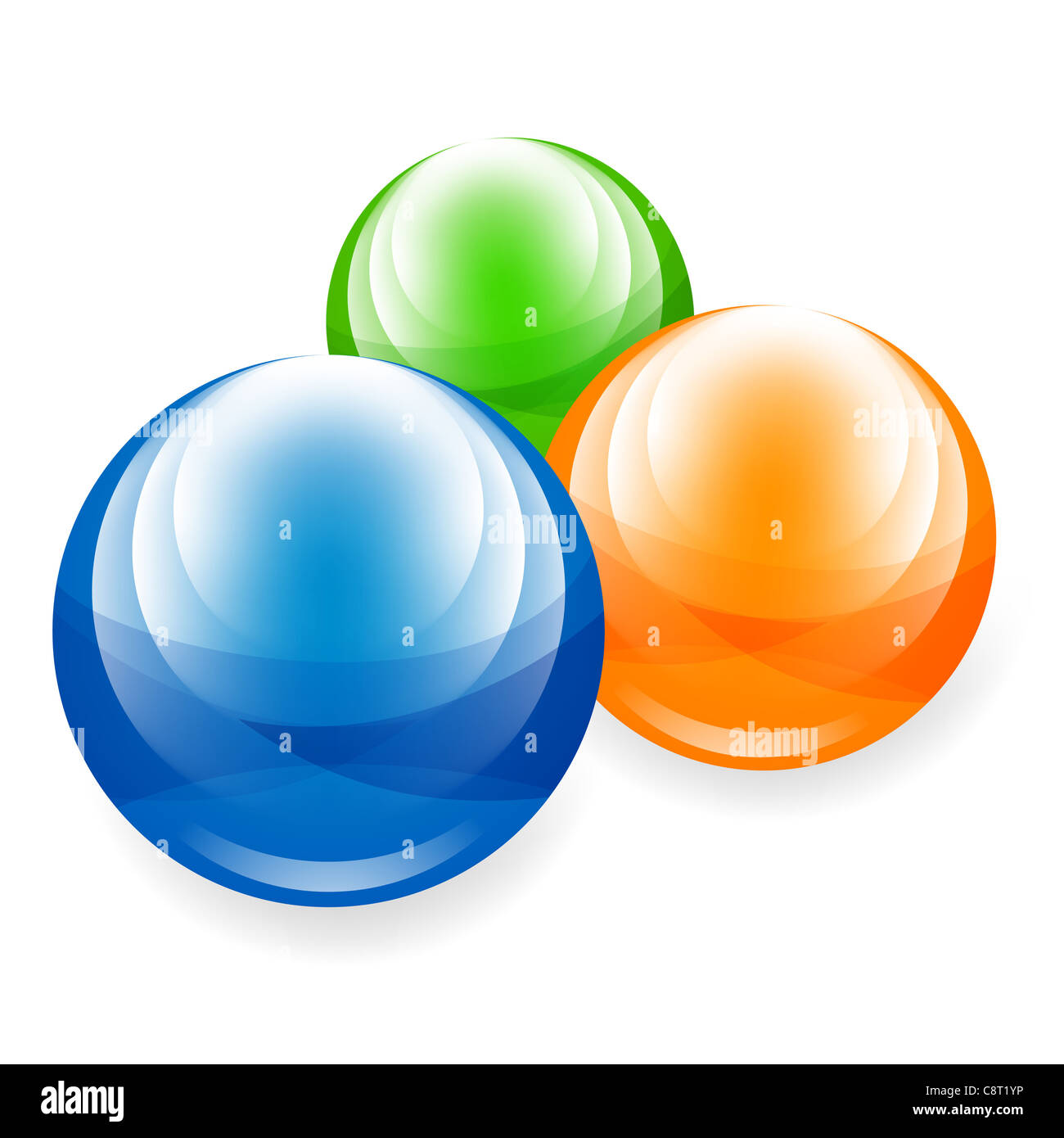 Illustration of three circles Stock Photo - Alamy