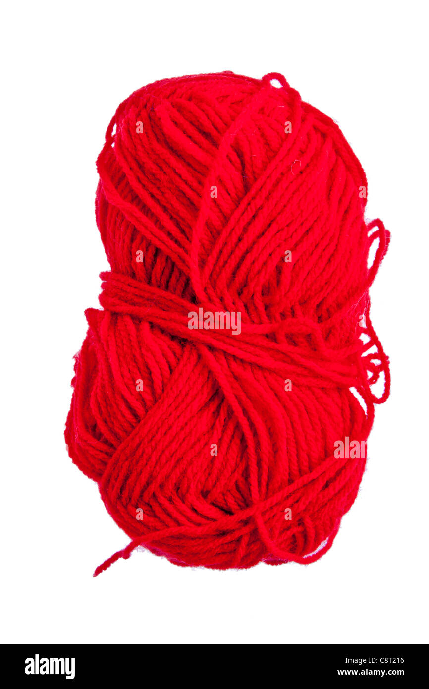Ball of knitting wool Stock Photo - Alamy