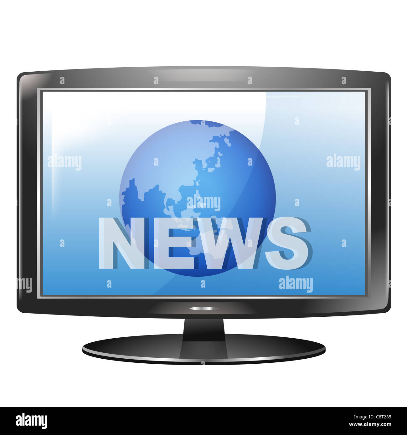 Illustration of television set Stock Photo - Alamy