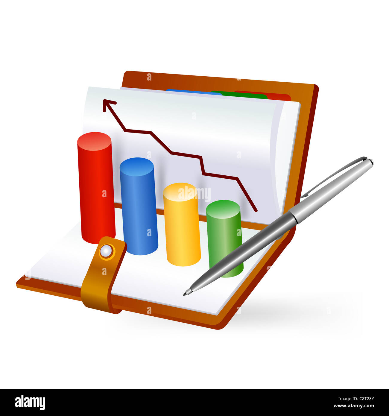 Illustration of stock market graph Stock Photo - Alamy