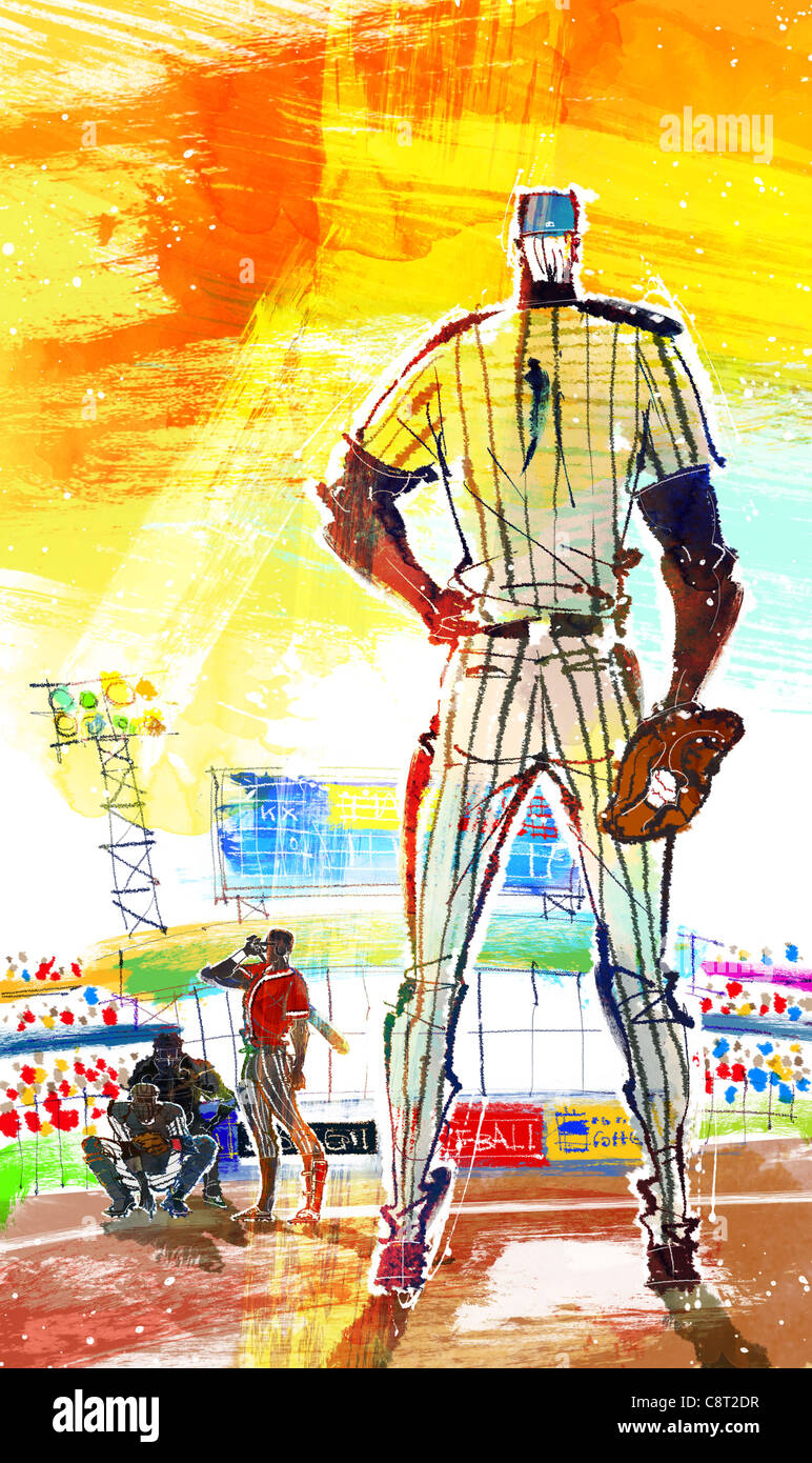Baseball player standing bat hi-res stock photography and images - Alamy