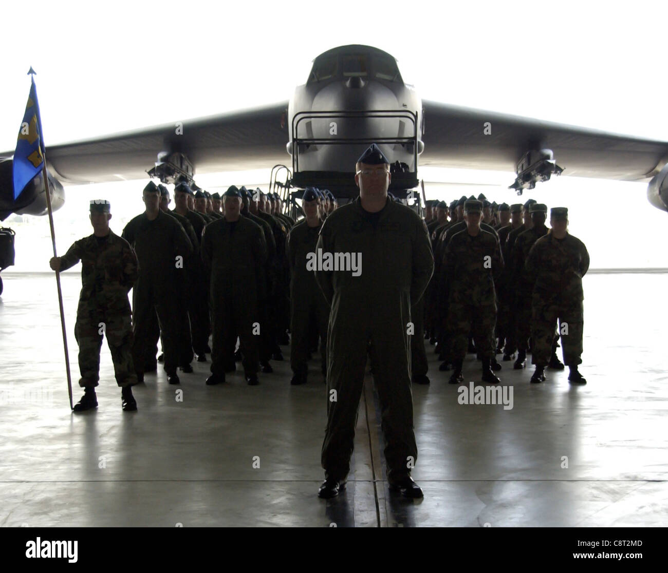 Airmen assigned to the 36th Operations Group stand in formation during ...