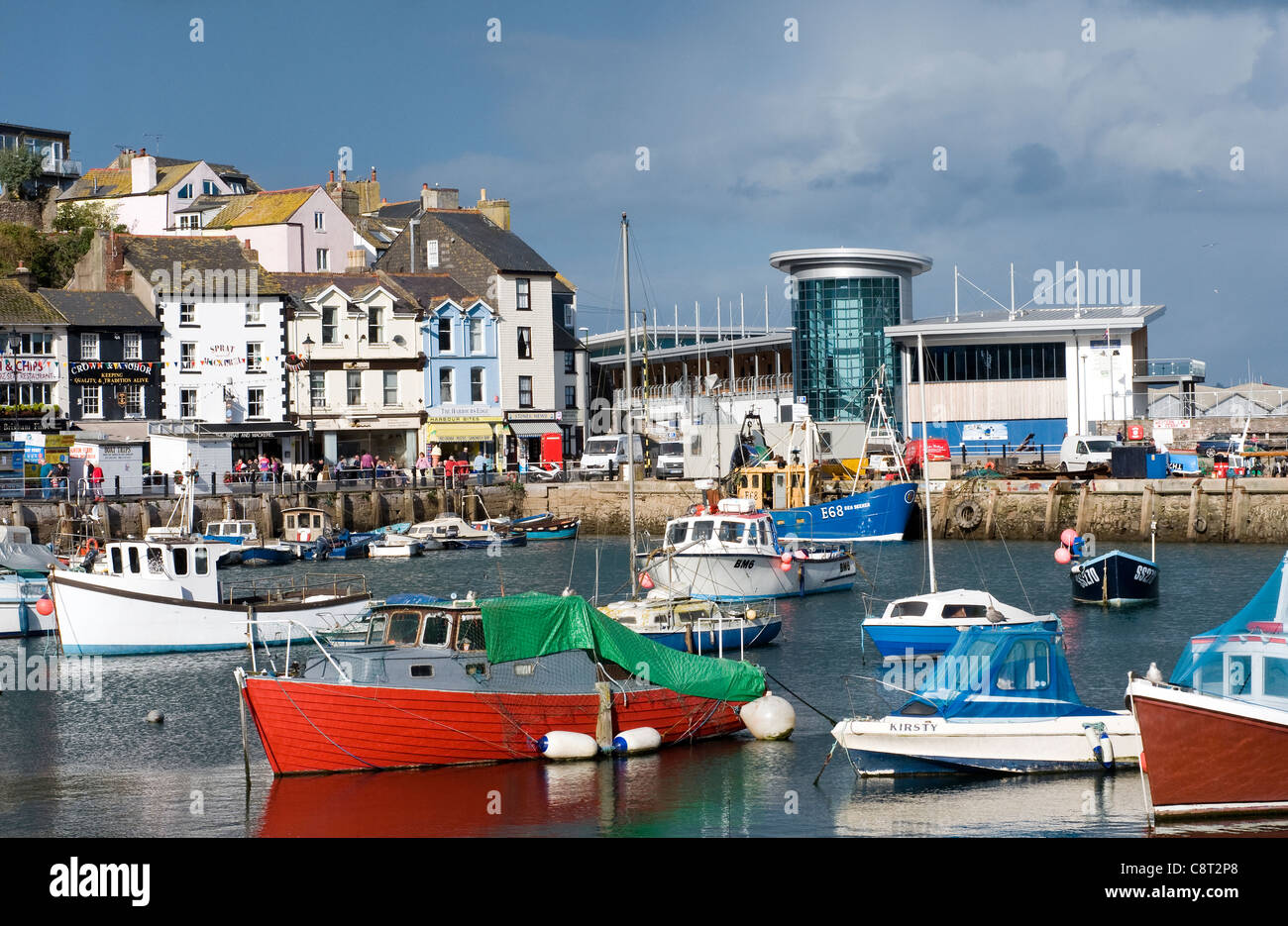 Fishing vessels in Brixham Harbour,Devon england, fishing, harbor, net ...
