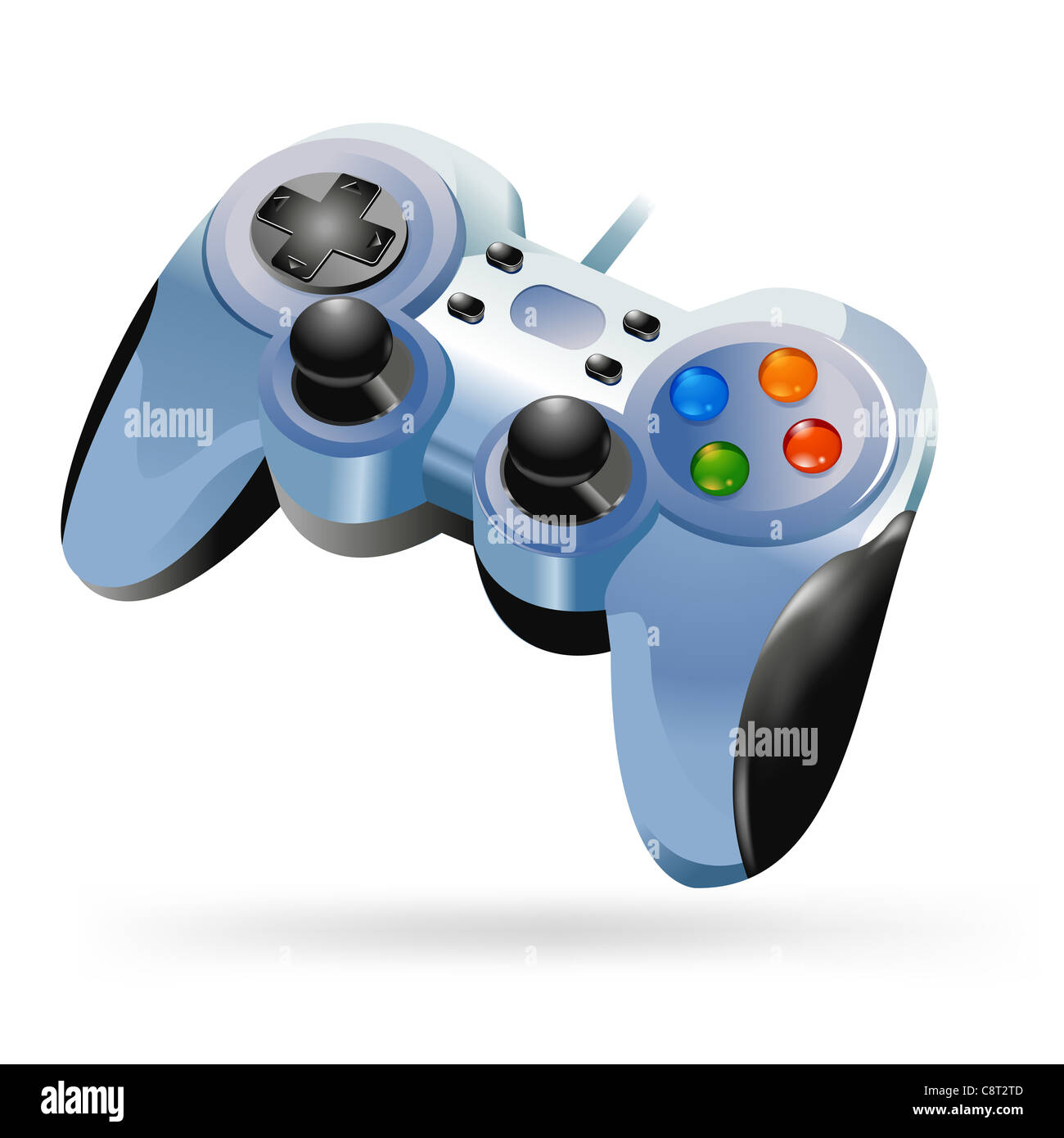 Illustration of video game wireless joystick Stock Photo - Alamy