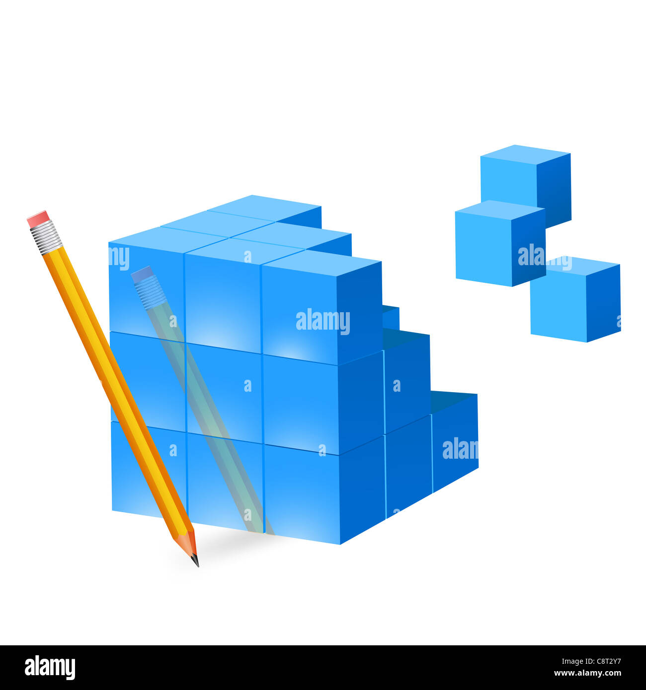 Blue still life painting Cut Out Stock Images & Pictures - Alamy