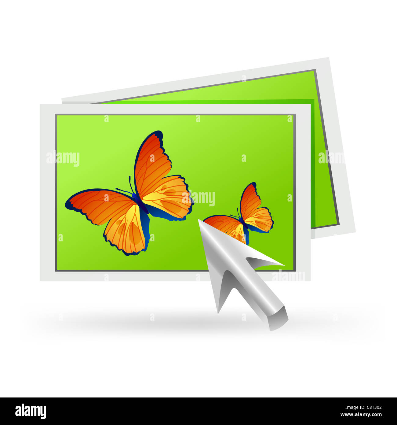 Pointing at butterflies Cut Out Stock Images & Pictures - Alamy