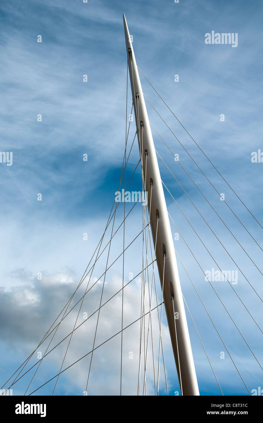 Trinity Bridge. Santiago Calatrava, 1995. A footbridge over the river ...