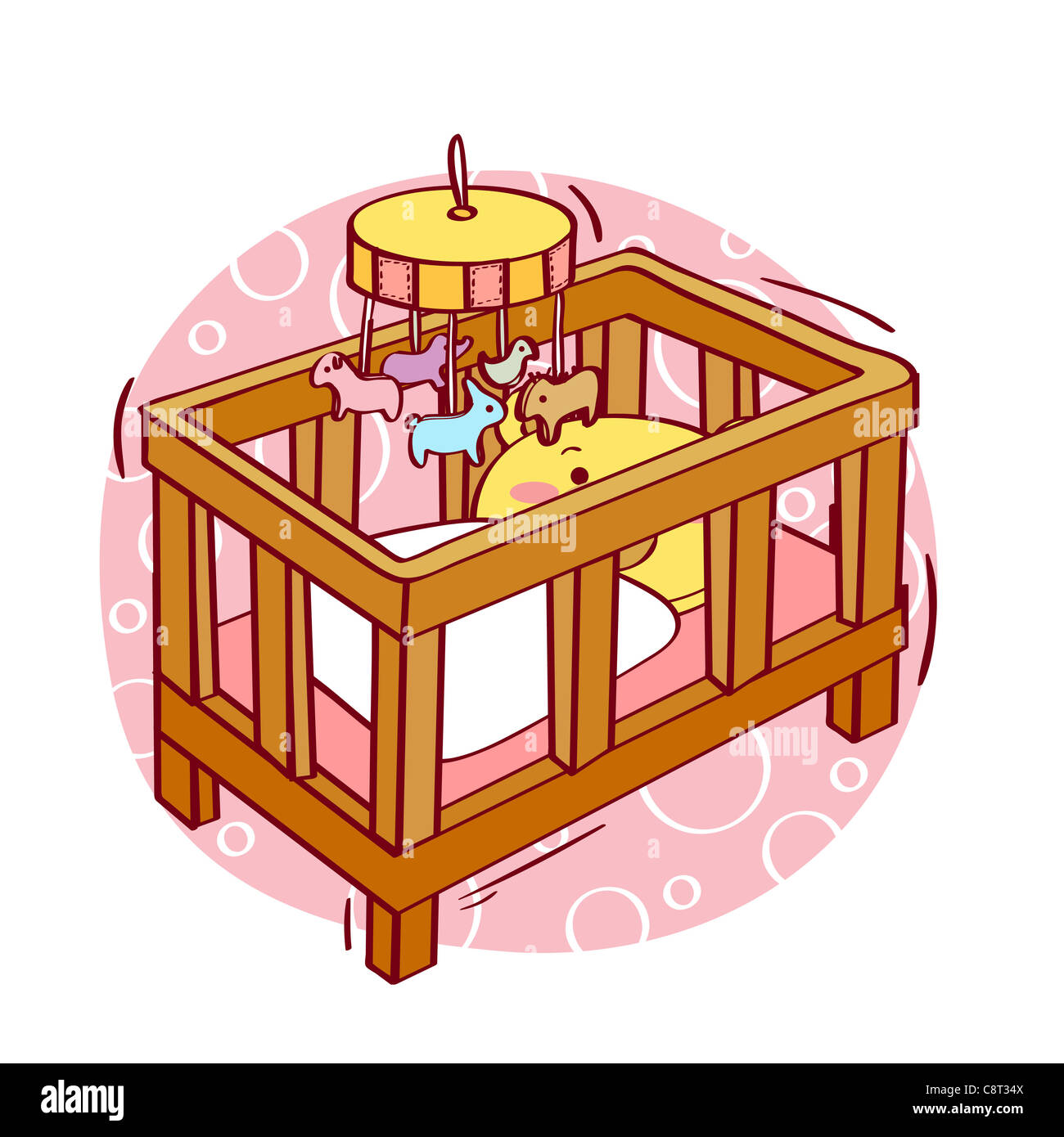 Illustration of crib Stock Photo - Alamy