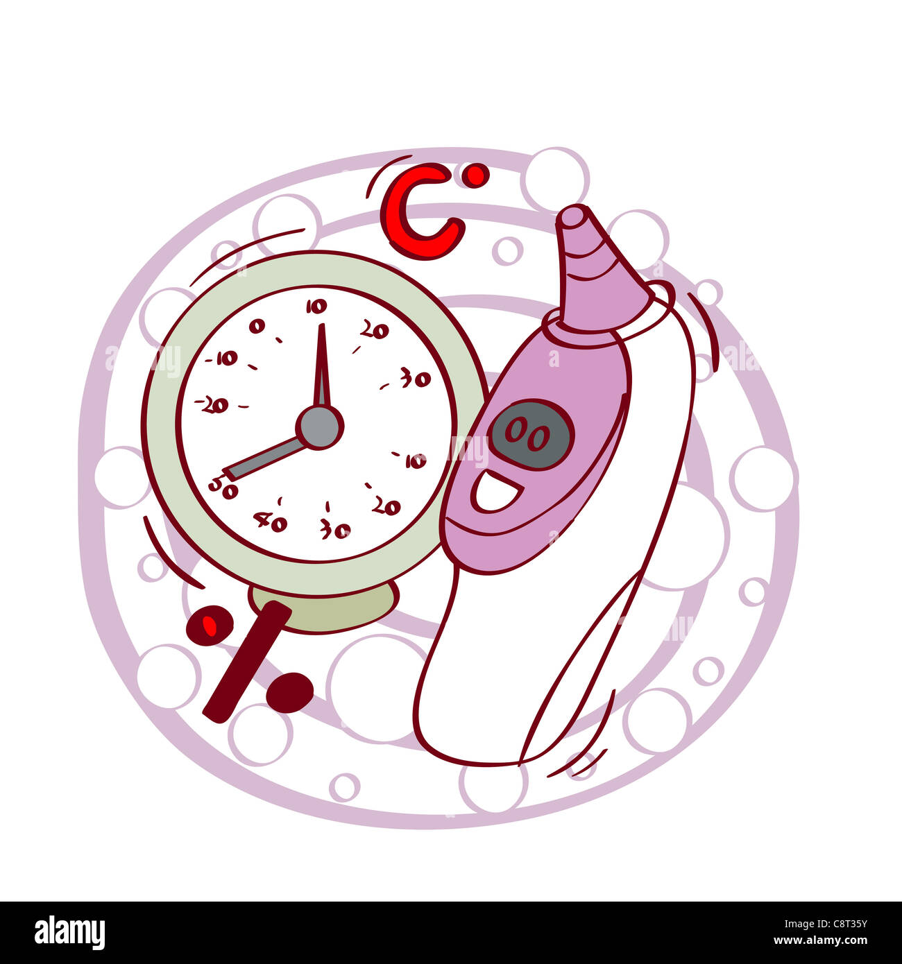 Illustration of baby thermometer Stock Photo - Alamy