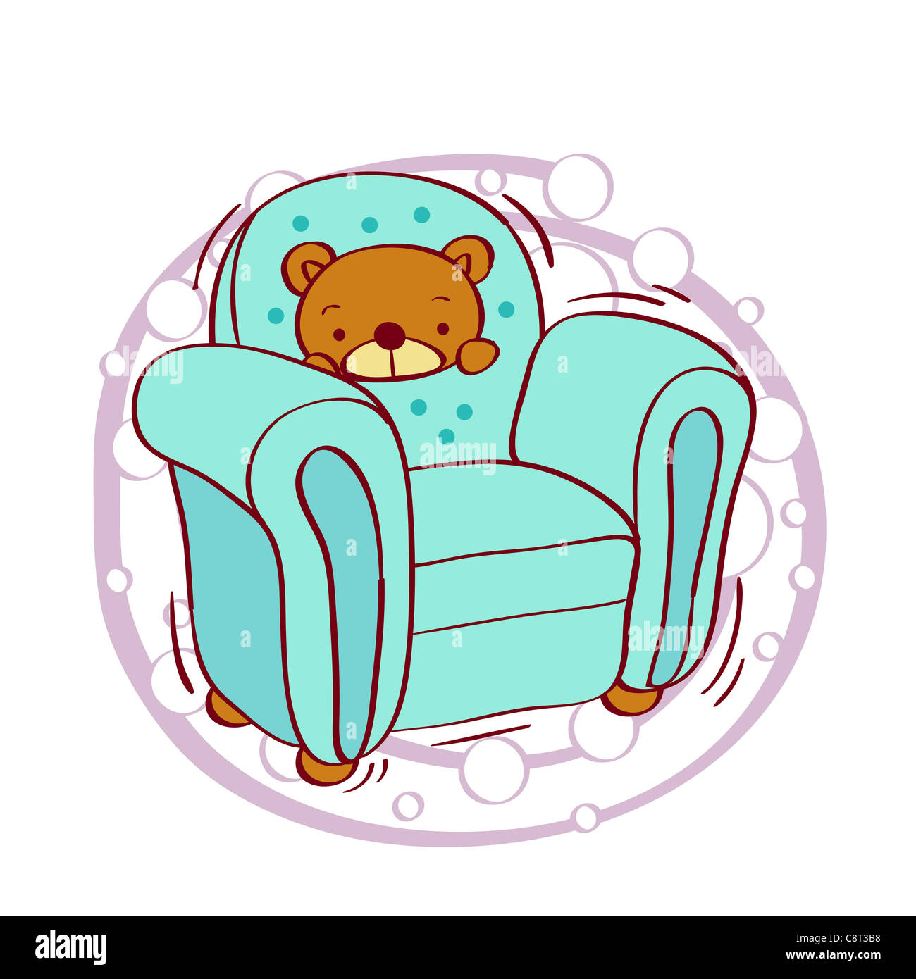 Illustration of cute comfortable chair for kids Stock Photo - Alamy