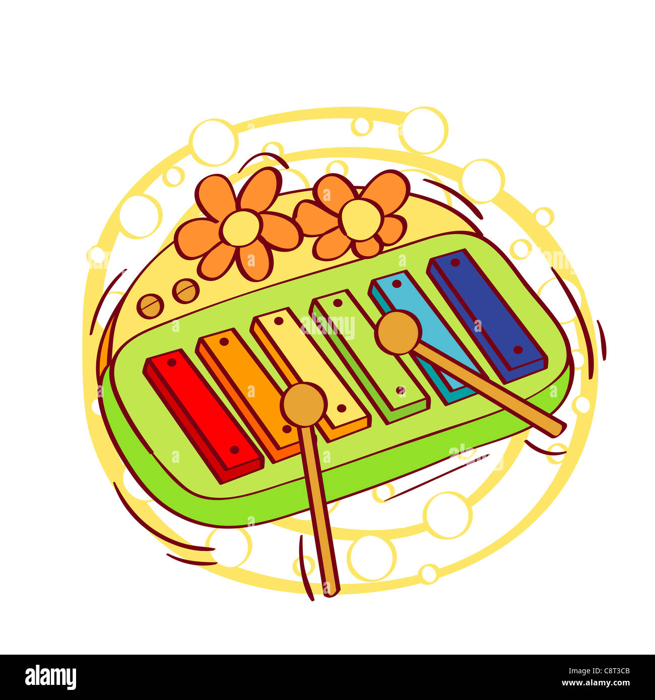Multi colored xylophone music Cut Out Stock Images & Pictures - Alamy