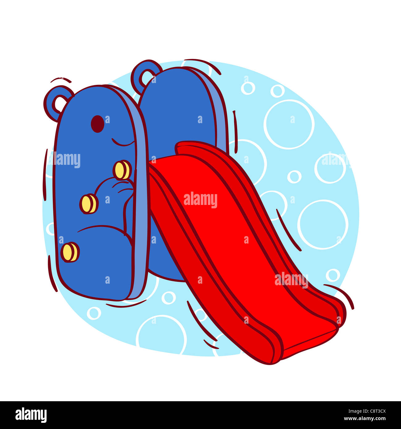 Illustration of colorful slide Stock Photo - Alamy