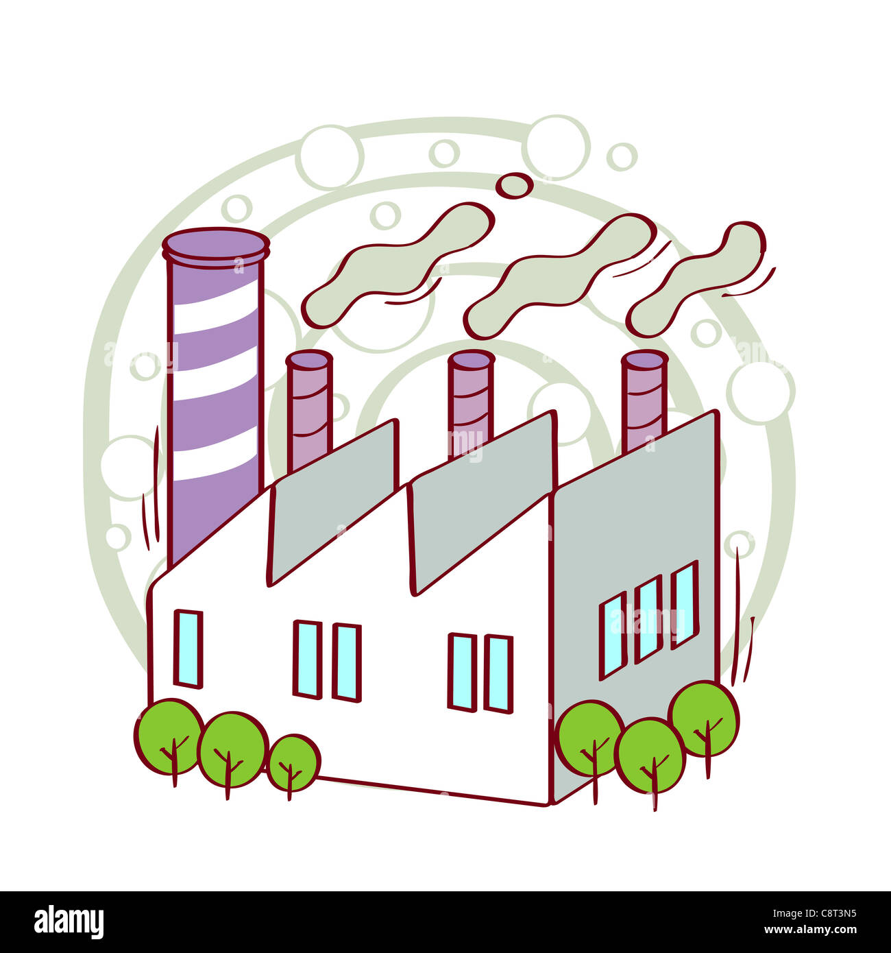 Smoke smoke stack pollution Cut Out Stock Images & Pictures - Alamy