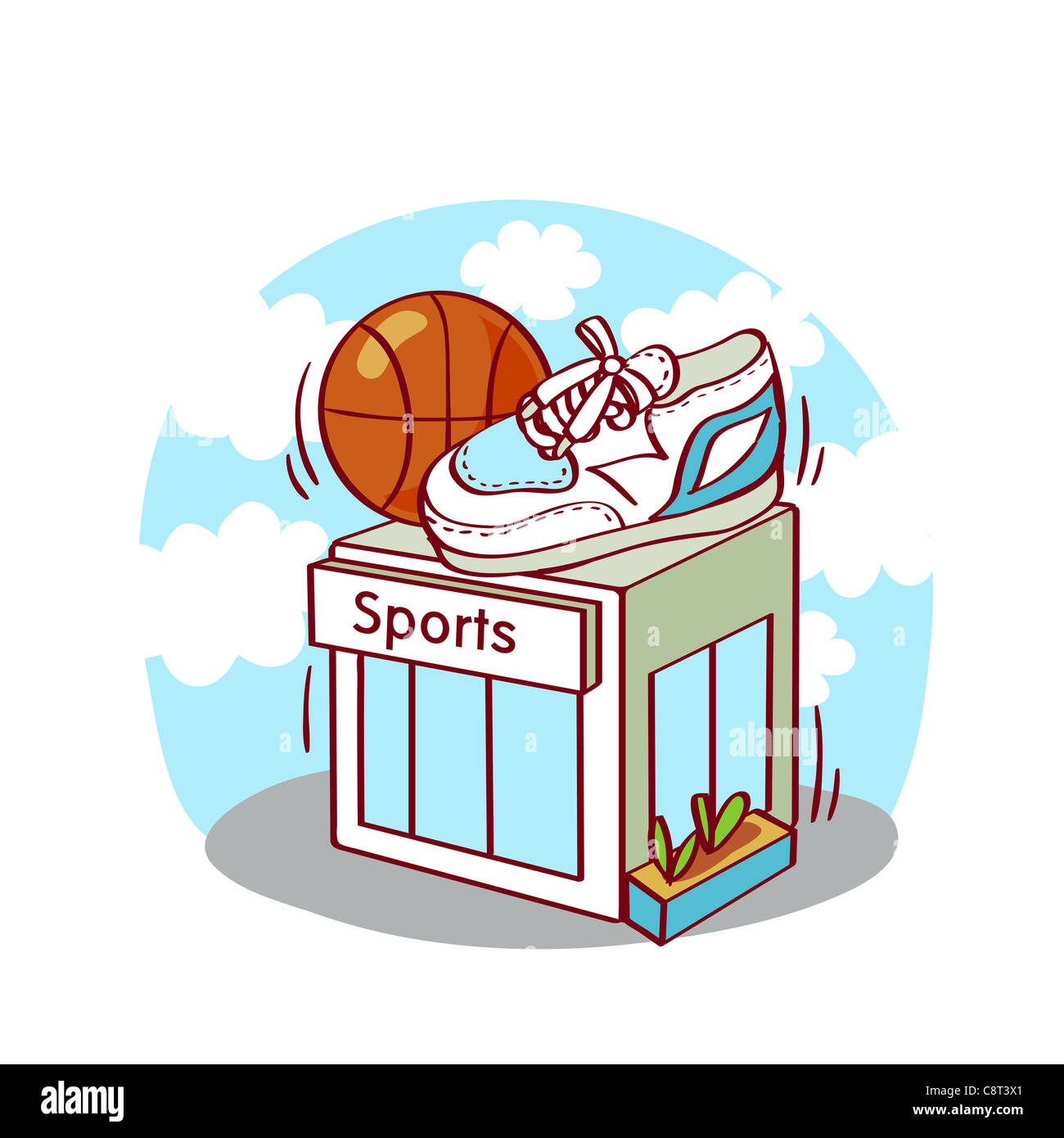 Illustration of sports club Stock Photo - Alamy