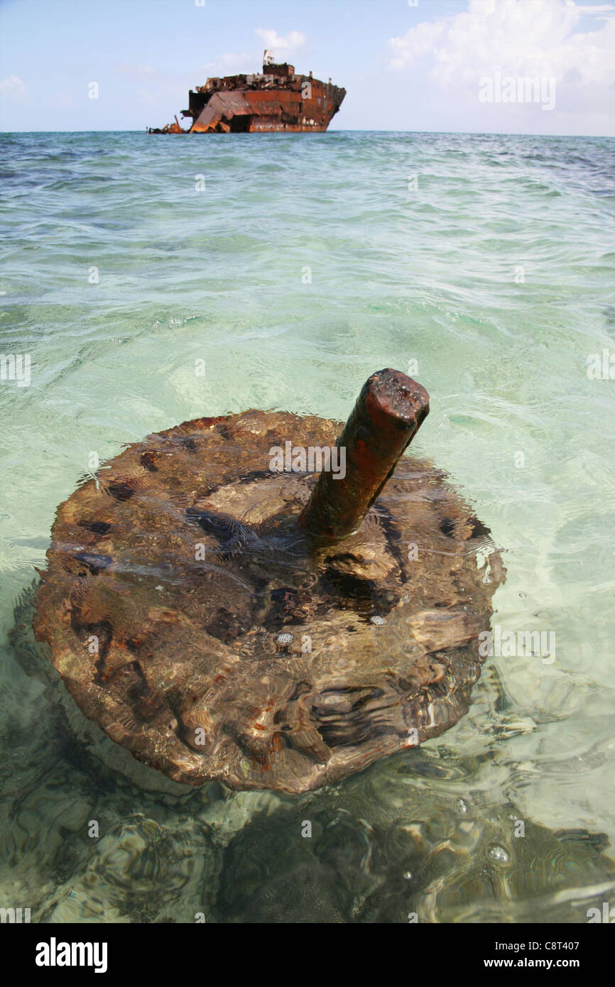 corroded vessel at the Colombian shore Stock Photo - Alamy