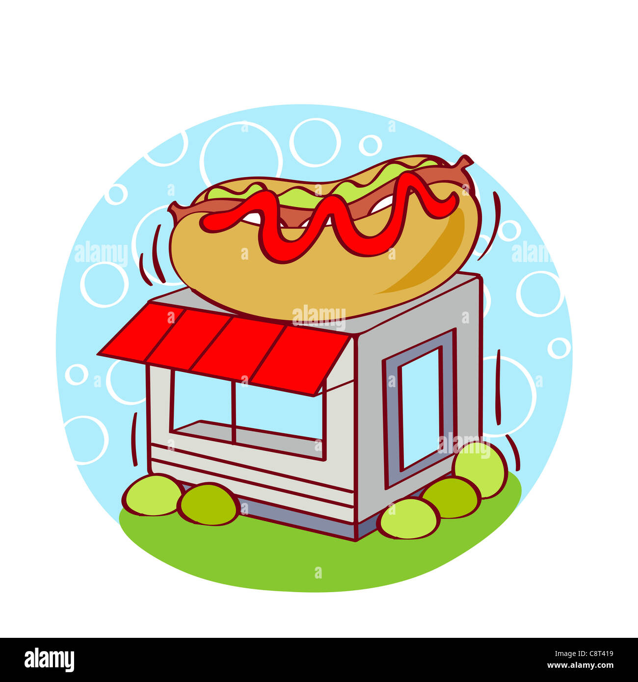 Hot dog on top of building structure Stock Photo - Alamy
