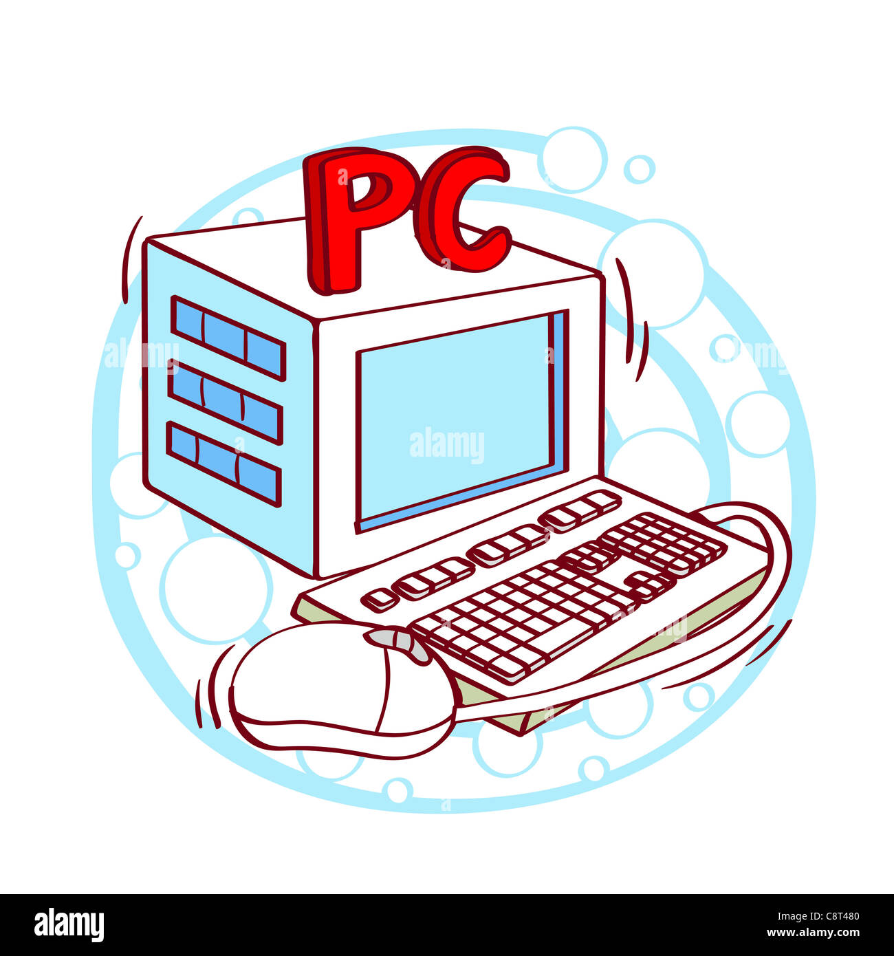 Illustration of computer Stock Photo - Alamy